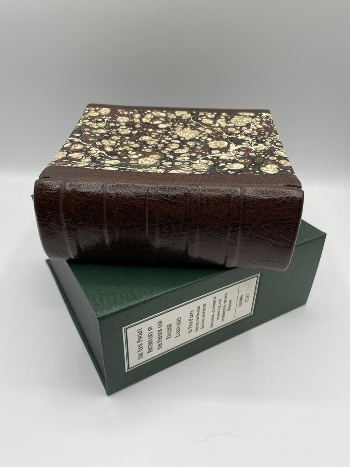 French English Dictionary (1793) Leather Fine Hand Binding Designer ...