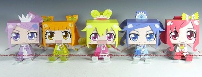 Pretty Cure PreCure paper doll figure set of 5 official anime | eBay