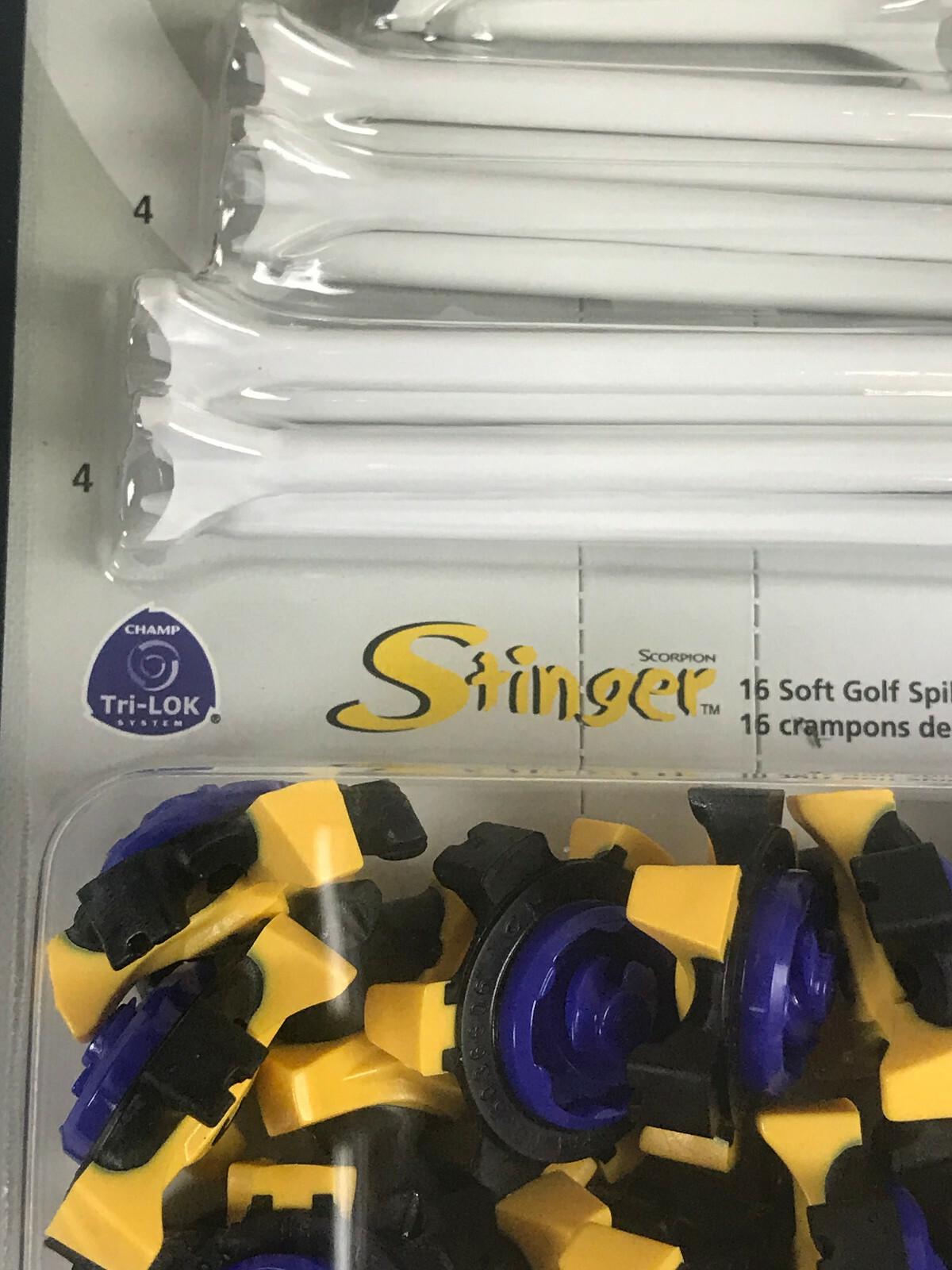 16 Champ Scorpion Stinger Tri Lok Golf Soft Spikes #1 on Tour & 12 Tees ...