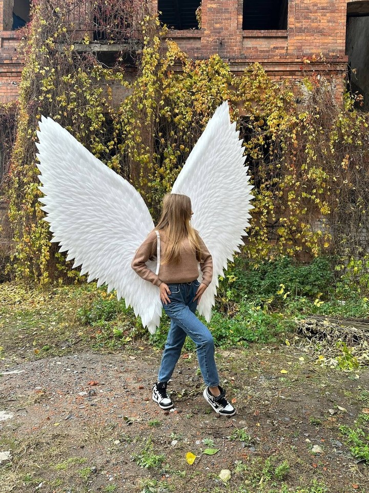 Angel Wings Costume White Wings Cosplay for Photo Shoot Extra Large ...