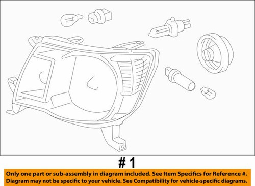 81110-04163 Toyota Headlamp assy, rh 8111004163, New Genuine OEM Part ...
