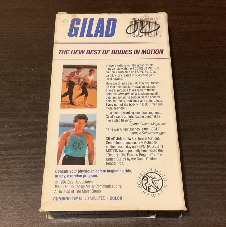 Gilad: The New Best of Bodies in Motion (1992, VHS) Used 41048014635| eBay