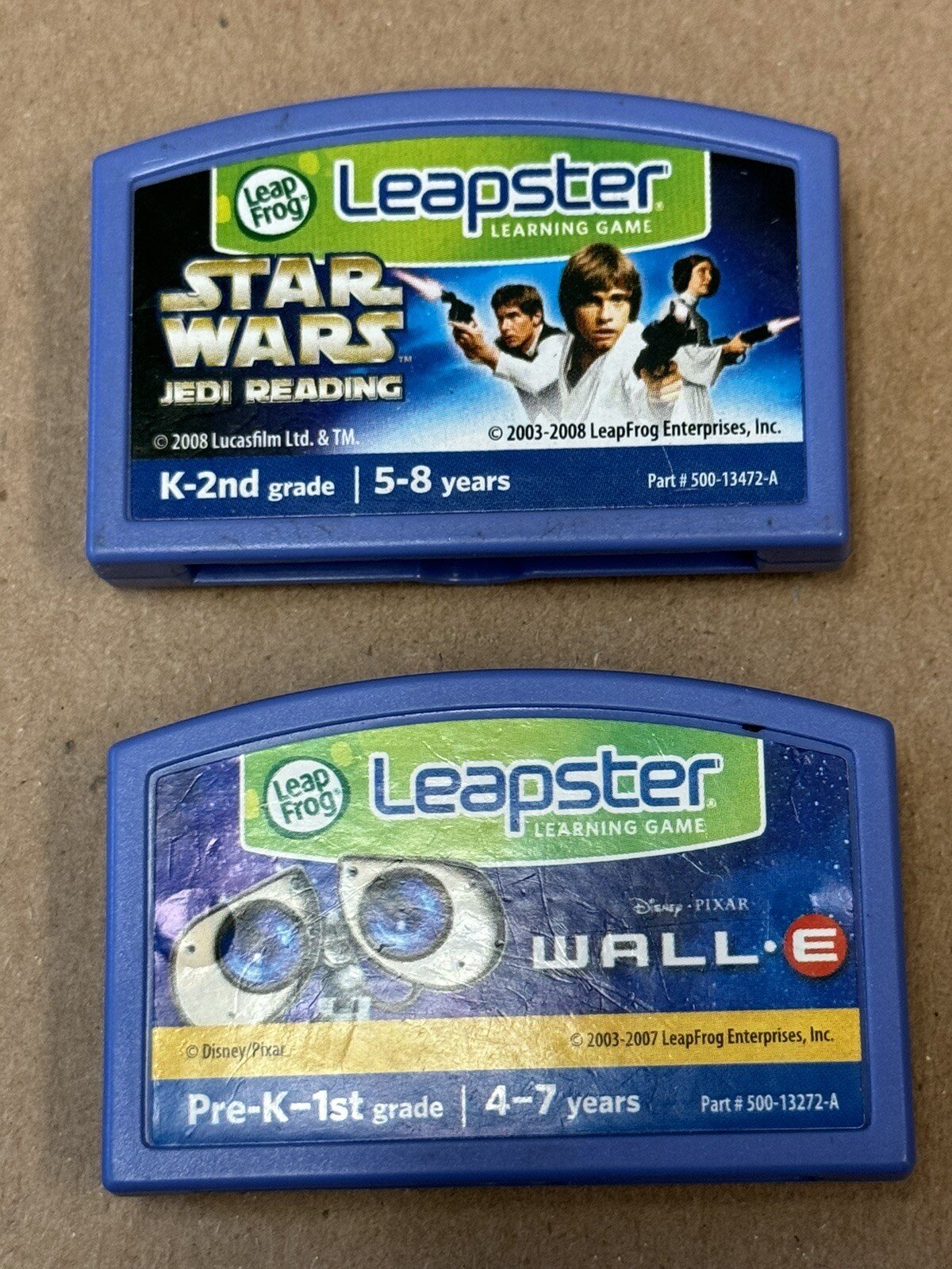 Lot Of 2 Leapster Game Cartridges: Star Wars Jedi Reading & Disney ...