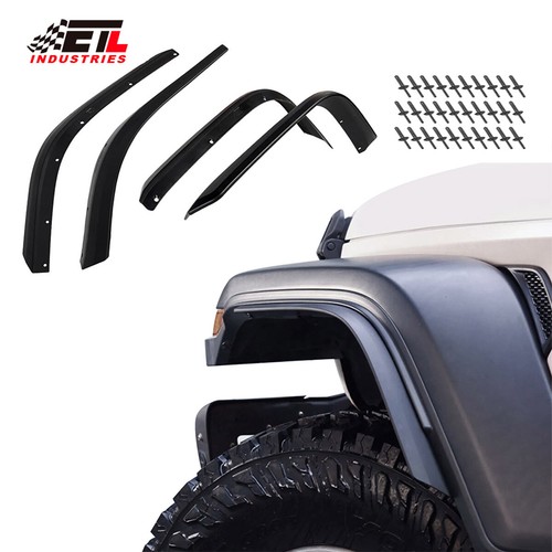 Front & Rear Low Fender Flares Extensions Set For 2019-2024 Jeep ...