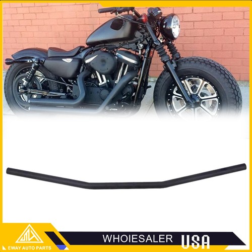 Black 7/8" Drag Bars Handlebars For Harley Sportster XL 883 1200 Dyna ...