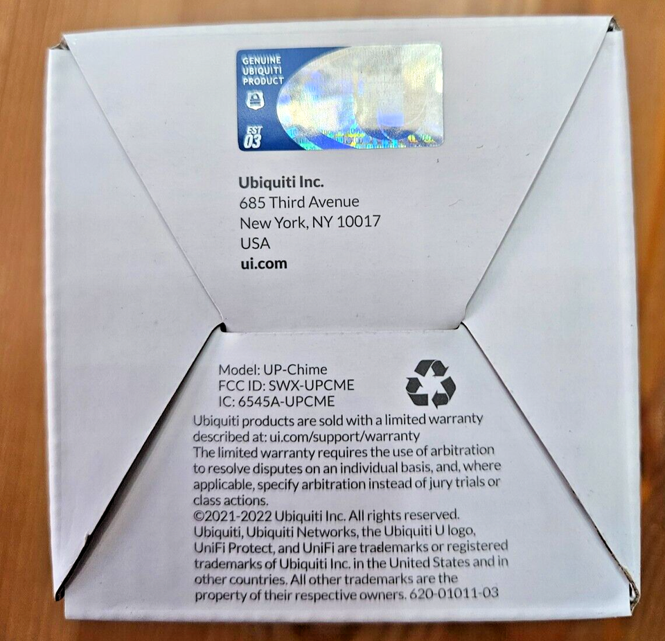 NEW SEALED -Ubiquiti UniFi Protect Smart Chime UP-Chime-US UP-Chime | eBay
