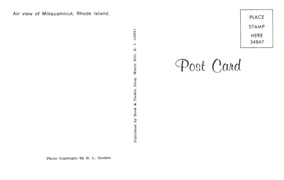 AIR VIEW OF MISQUAMICUT,RHODE ISLAND.VTG POSTCARD*A13 | eBay