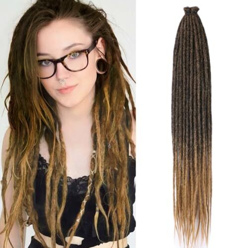 24inches Synthetic Single Ended Dreadlock 24 Inch 0.6cm SE 50 Strands ...