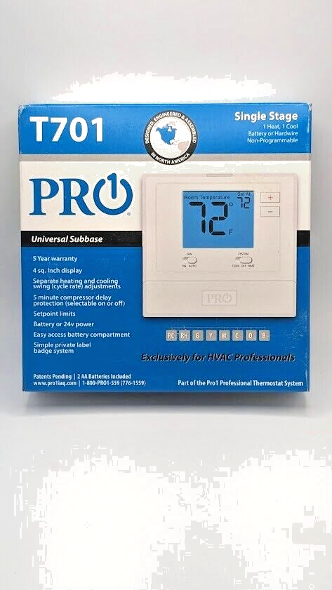 Pro1 T701 Low Voltage Non-Programmable Thermostat for sale online | eBay