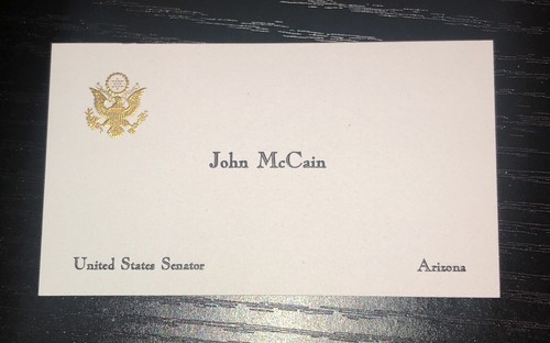 John McCain Original United States Senator Arizona Business Card | eBay