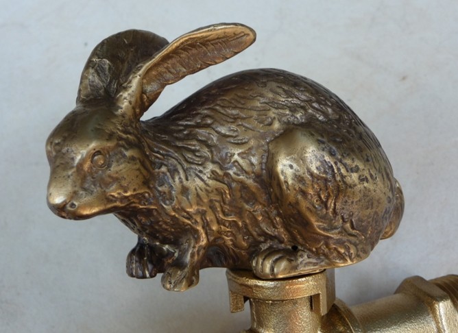 Gorgeous Vintage Rabbit Brass Garden / Outdoor Faucet New | eBay