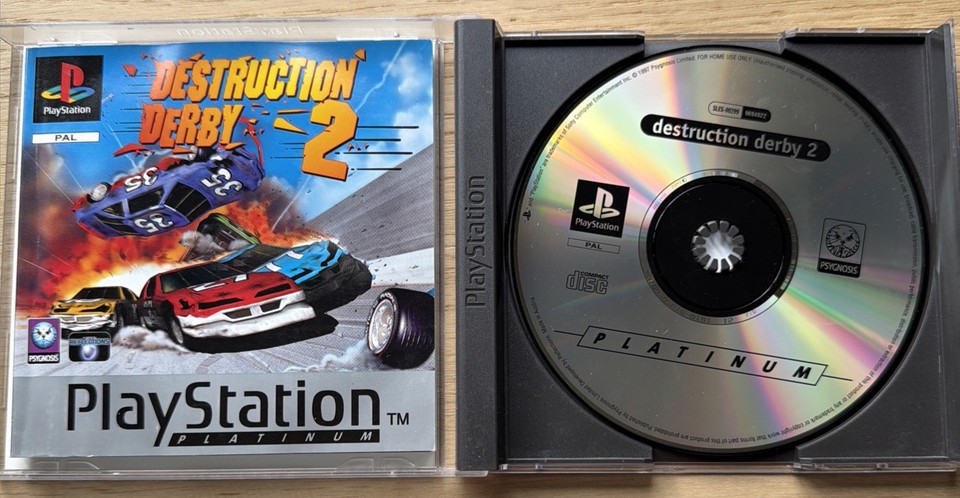 Destruction Derby 2 PlayStation 1 Racing Game Complete with Box and ...