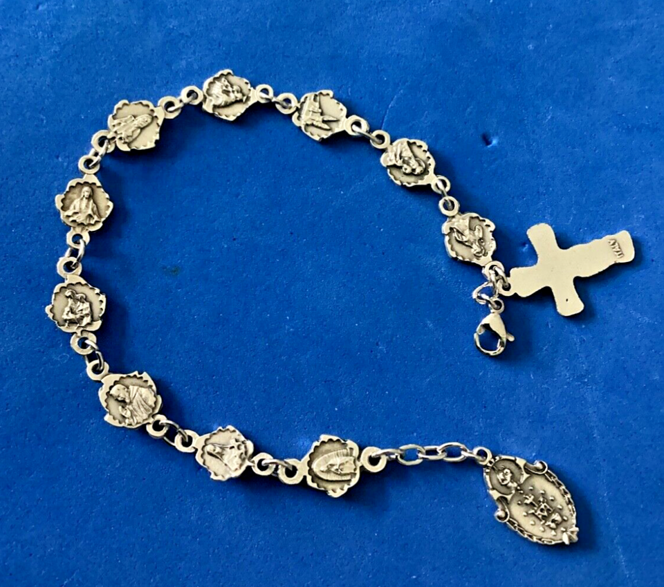 Saint Roses Rosary Bracelet Trinity Miraculous Therese Anthony Benedict ...
