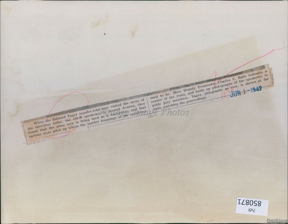 1942 Photo Edward Yager Murder Trial Jury Visits Scene Of The Crime ...