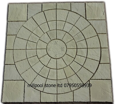 3M BUFF COMPASS ROTUNDA CIRCLE SQ OFF PATIO PAVING SLAB (DELIVERY ...