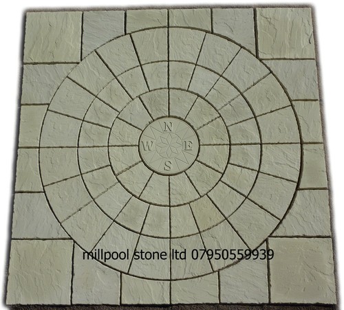 3M BUFF COMPASS ROTUNDA CIRCLE SQ OFF PATIO PAVING SLAB (DELIVERY ...