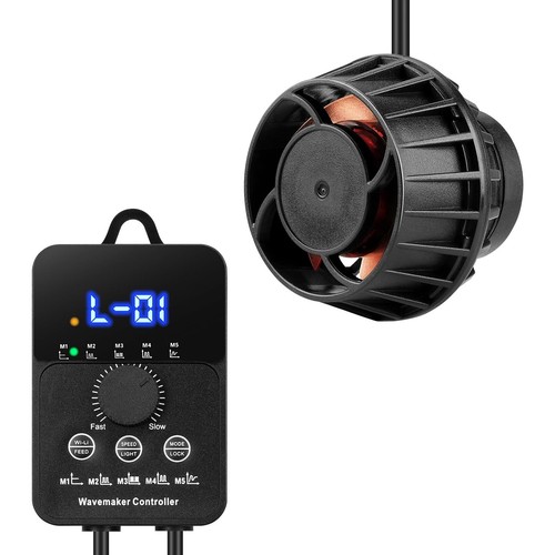 2100GPH Aquarium Wave Maker Mini DC 24V 12W Powerhead Magnetic Mount ...