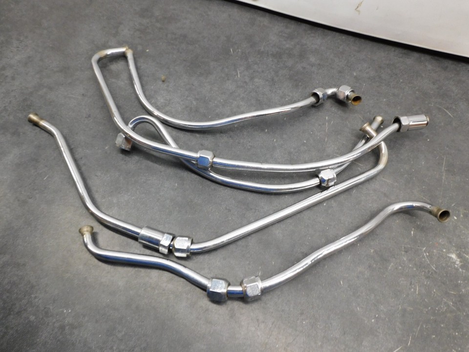 Harley Shovelhead Panhead Knucklehead Chrome Oil Line Parts Lot 2621 | eBay
