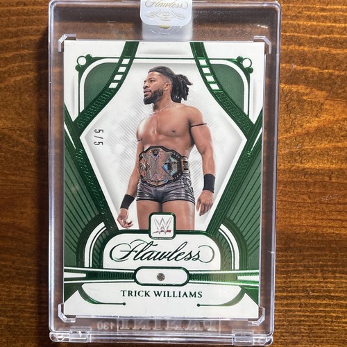 2024 Panini Flawless WWE TRICK WILLIAMS DIAMOND GREEN 5/5 SSP NXT | eBay