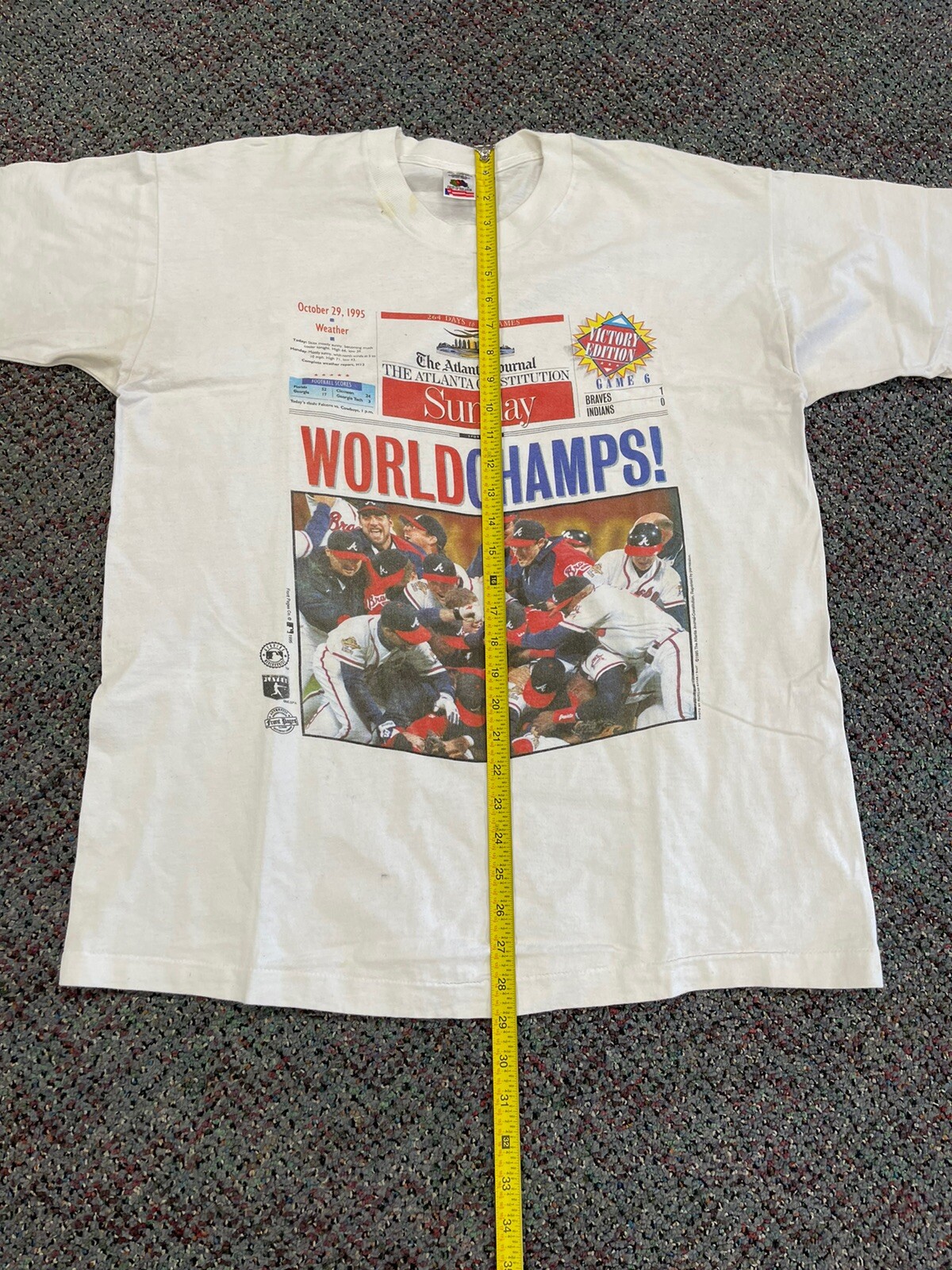 vintage 1995 Atlanta braves newspaper world series t … - Gem