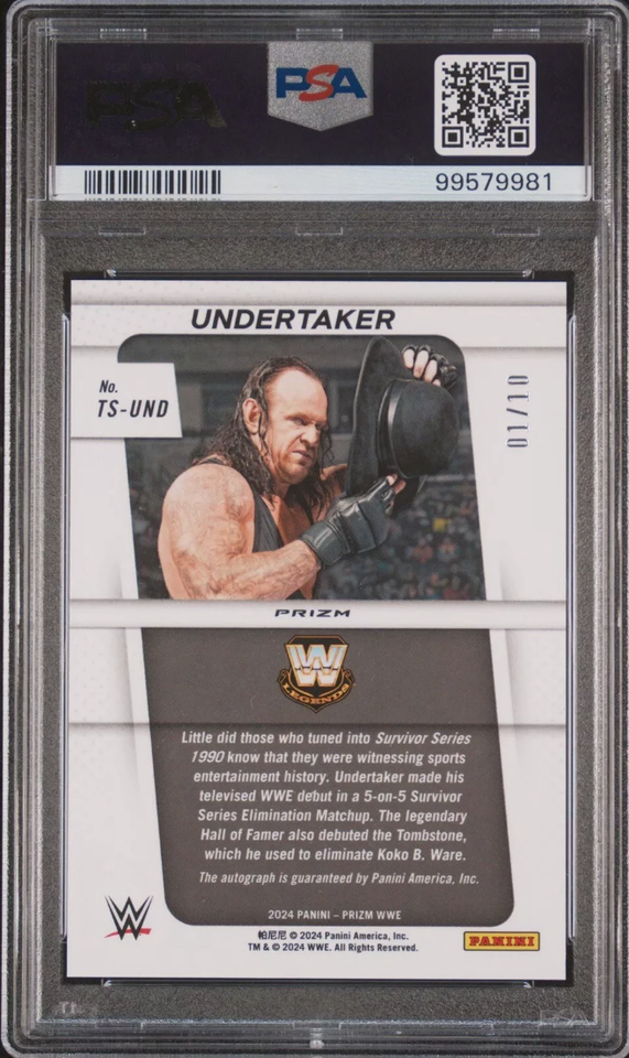 2024 Panini Prizm WWE Undertaker Gold Auto /10 PSA 10 | eBay