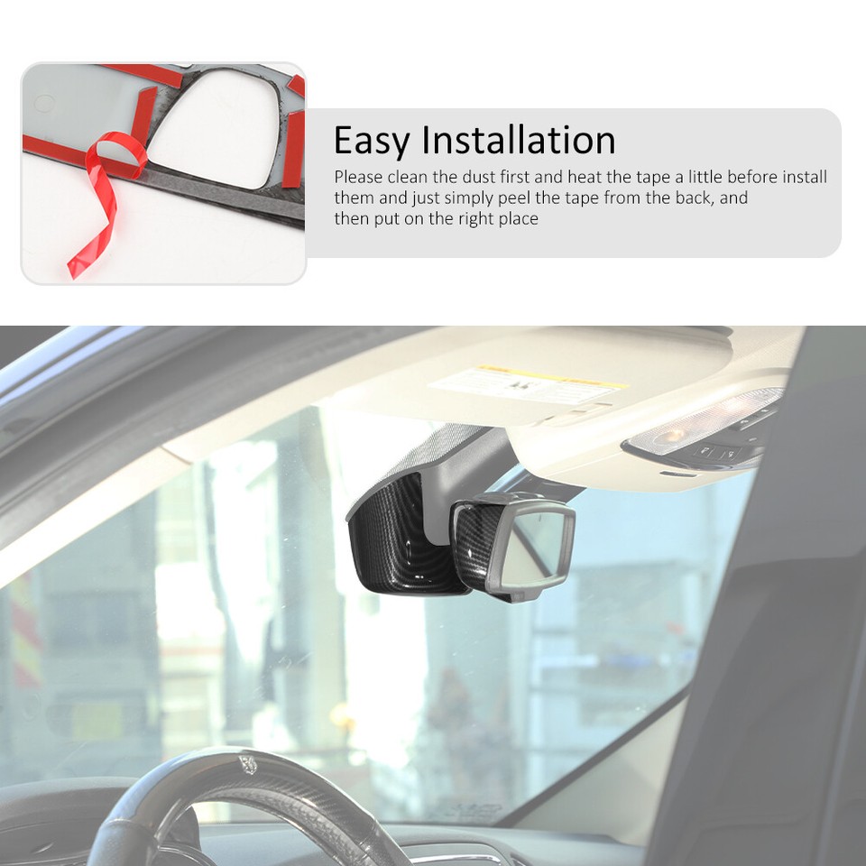 Carbon Fiber Front Interior Rearview Mirror Cover Trim For Dodge ...