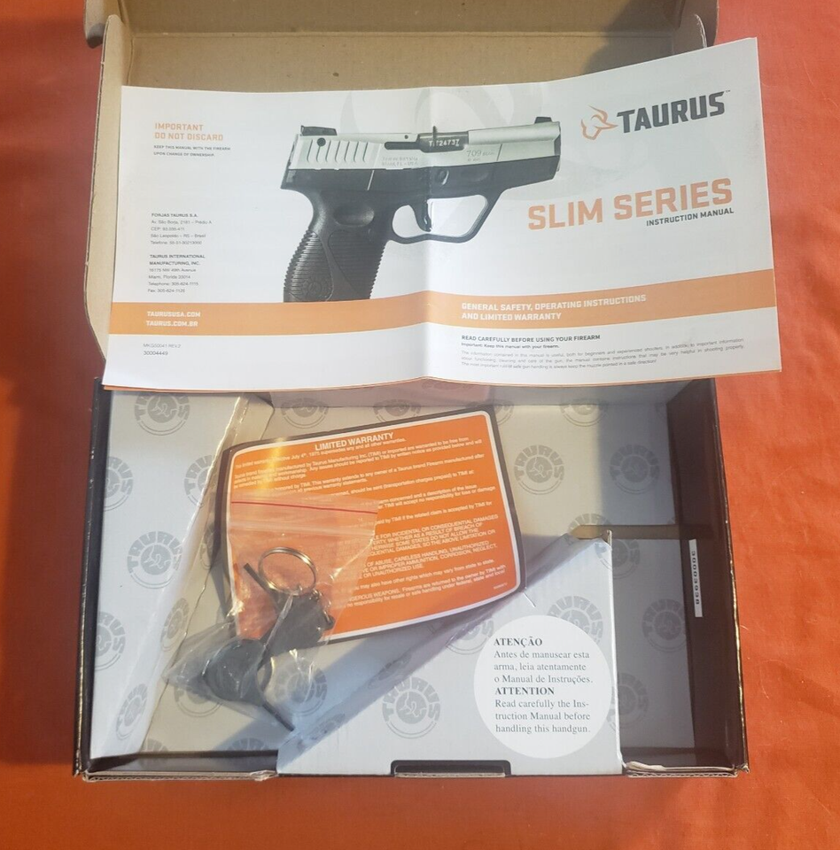 Taurus PT709 Slim line Series 9mm Factory Gun Box Case + Manuel- | eBay