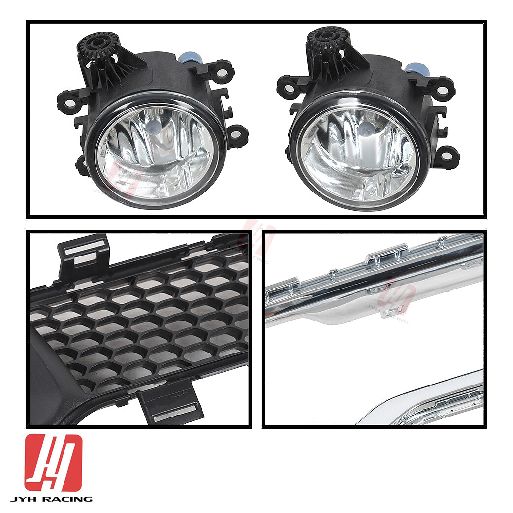 Fits 2014-2018 Cherokee Latitude Front Grille Bracket Fog Lights Kit ...