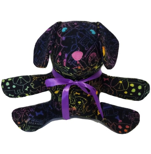 Dog Patchwork Handmade Stuffed Animal Quilted Toy Black 9" Rare | eBay