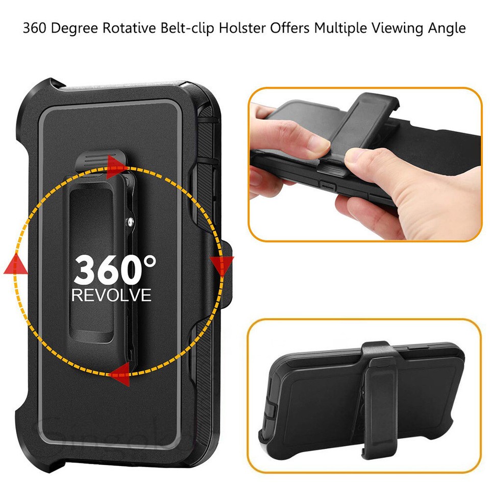 RUGGED SHOCKPROOF Phone ARMOR Case Cover Clip Holster Stand + SCREEN ...