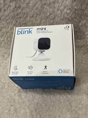New Blink Mini Compact Indoor Plug-In Smart Security Camera, 1080p ...
