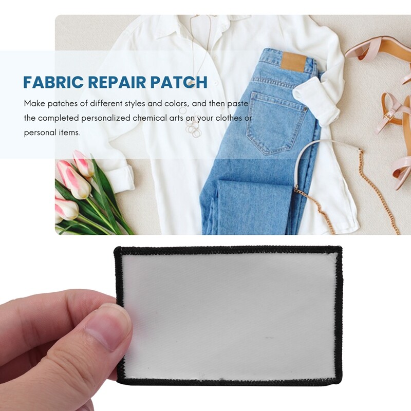 3X(24 Pcs Sublimation Patch Blanks Fabric Iron-on Patches Sublimation ...