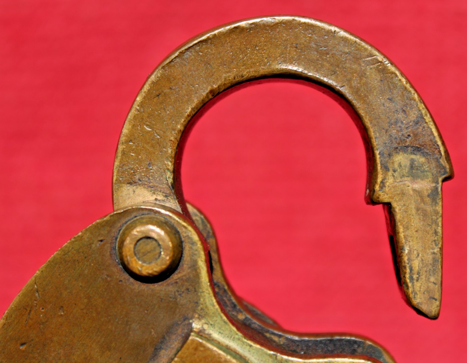 Bureau Internal Revenue Brass Padlock U.S. BIR Lock & Key ET Fraim ...