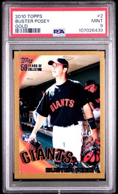 2010 TOPPS GOLD #2 BUSTER POSEY ROOKIE RC 1687/2010 PSA 9 | eBay