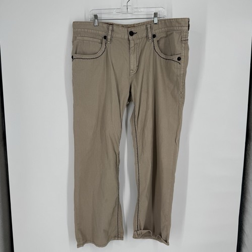 Rock Revival pants mens 42 khaki tan relaxed fit casual y2k classic | eBay