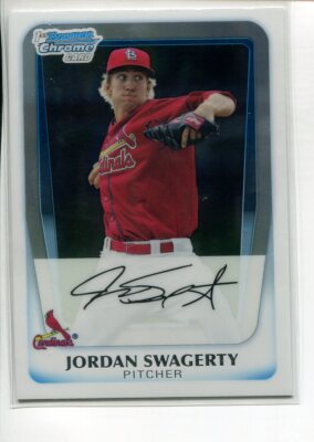 2011 Bowman Chrome Prospect Jordan Swagerty BCP183 St. Louis Cardinals ...