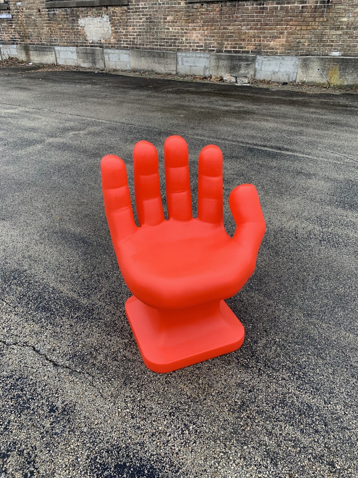Red-Orange RIGHT Hand Shaped Chair 32" adult size 70's Retro EAMES ...