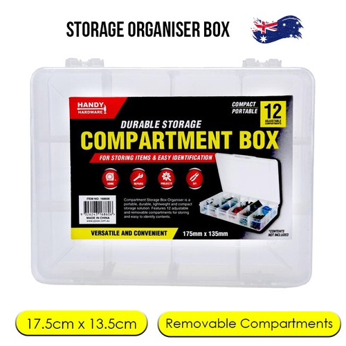 Storage Boxes Adjustable Removable Compartments 17.5cm Home Master® AU ...