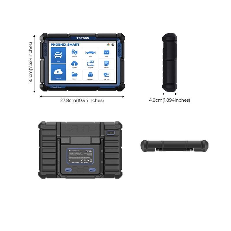 TOPDON Phoenix SMART+ Intelligent Max Diagnostic Tool ECU KEY ...