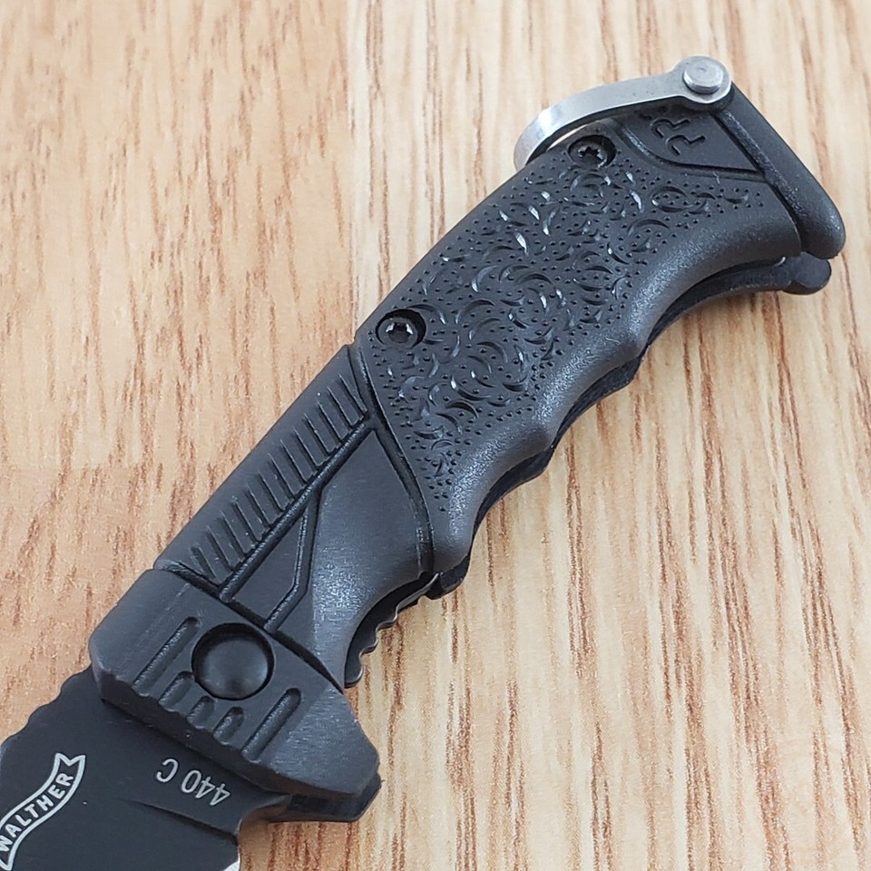 Walther Micro PPQ Folding Knife 1.75" 440C Steel Blade Black Synthetic ...