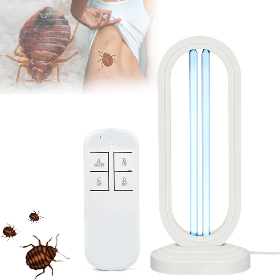Lumivyx Haloclean 𝐔𝐕 𝐁𝐞𝐝 𝐁𝐮𝐠𝐬 3 Timer Settings & Remote Control Lamp | eBay