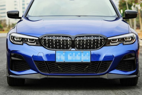 For BMW 3-Series G20 19-2022 Silver Diamond Slats Front Bumper Mesh ...