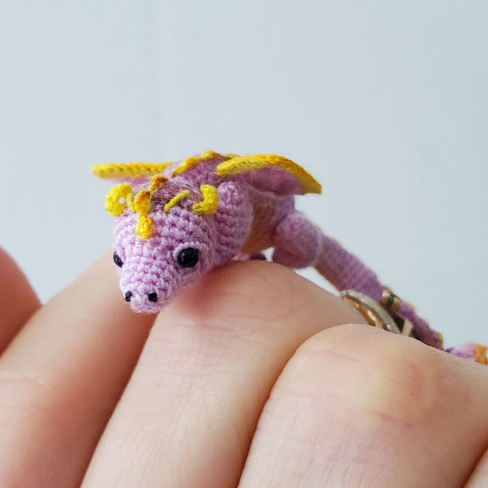 Custom extremely micro Dragon Ring. Dollhouse miniature. Microtoysby ...