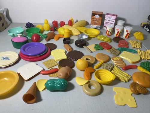 HUGE Lot of Pretend Plastic Play Food Bread Vegetables Fruit Dessert | eBay