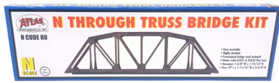 Atlas #2570 Through Truss Bridge Kit - Black - N Scale - Code 80 Rails ...