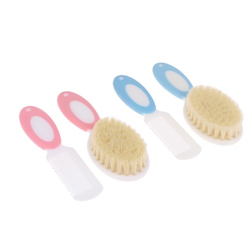 2pcs/set Portable Soft Newborn Baby Hair Brush Baby Kids Comb Child ...