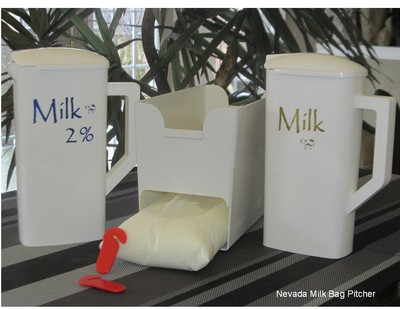 Milk Bag Package - 2 Milk Bag Pitchers,1 Milk Bag Organizer & 2 Milk ...