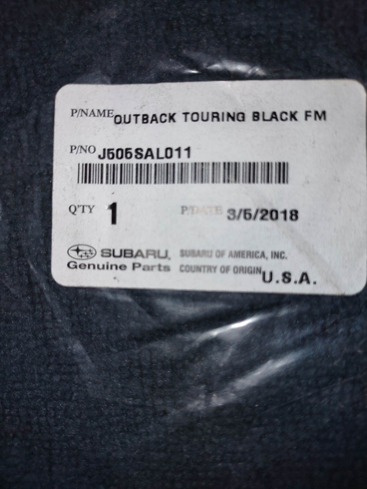 OEM 2019 Subaru Outback Touring Floor Mats - J505SAL011 for sale online ...