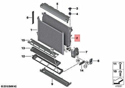 Genuine BMW G11 G12 G14 G30 G31 530i 530iX 740i 740iX Radiator ...