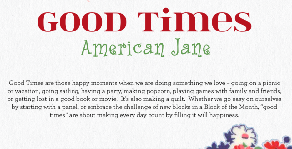 Moda GOOD TIMES 21771 16 Navy Blue Floral AMERICAN JANE Quilt Fabric ...